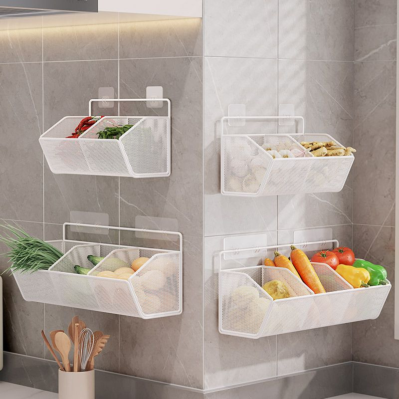 Wall-mounted Onion, Ginger And Garlic Storage Rack, Kitchen Storage ...