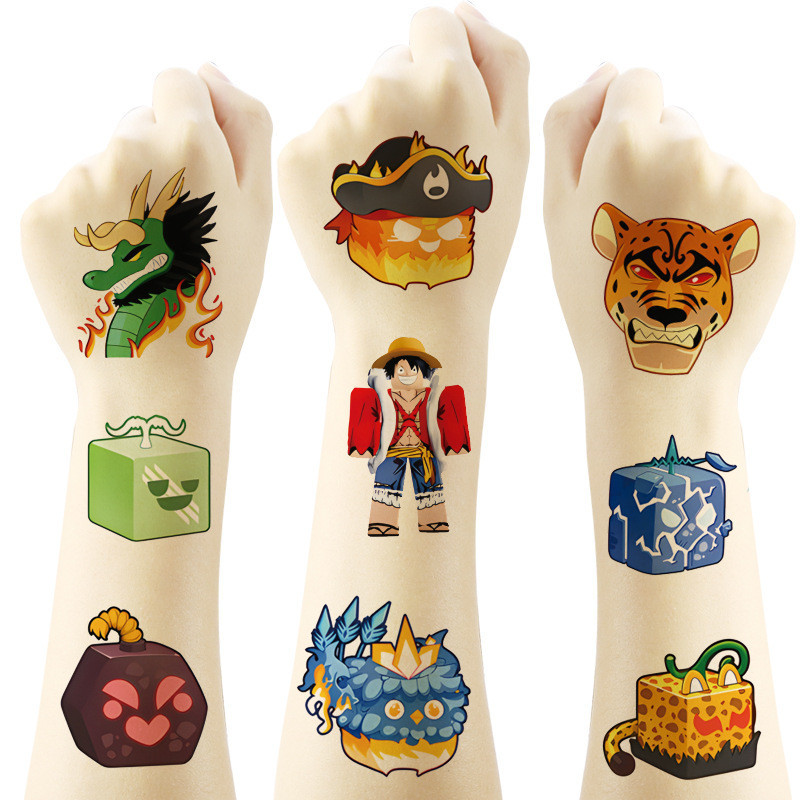 Blox Fruits Tattoo Stickers Temporary Tattoos for Kids Birthday Party ...