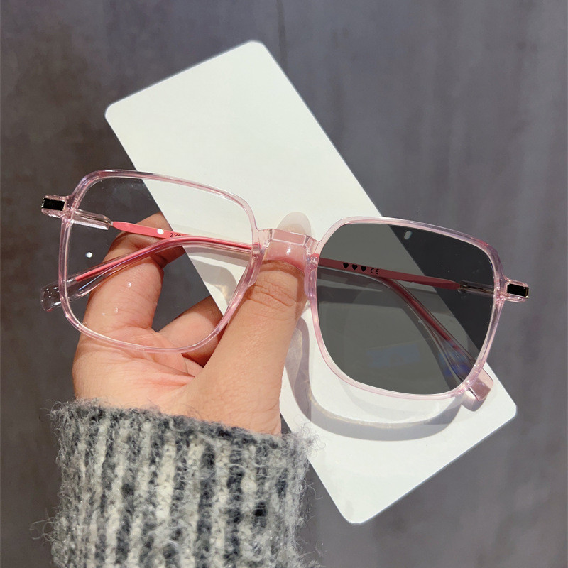 Photochromic Anti Radiation Eyeglass Square Frame Shades for Woman Men ...