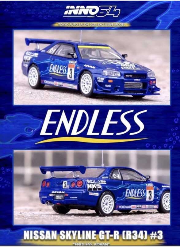 Inno MODEL NISSAN SKYLINE GT-R (R34) "ENDLESS ADVAN" Tokyo Auto Salon ...