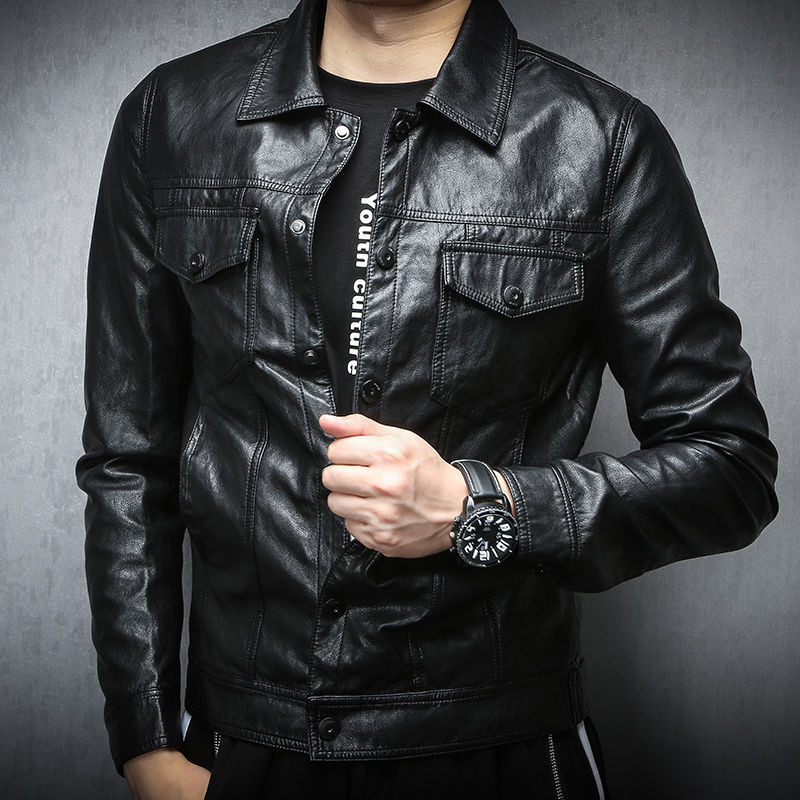 Plus Size Stylish and Trendy Male Motorcycle Jacket for Autumn 2024 ...