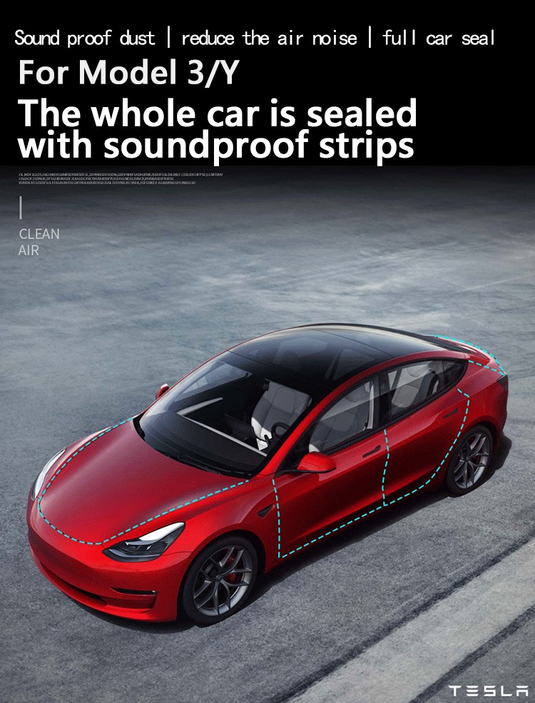 For ModelY Car Door Seal Strip Kit Newest Model3 Highland For Tesla ...