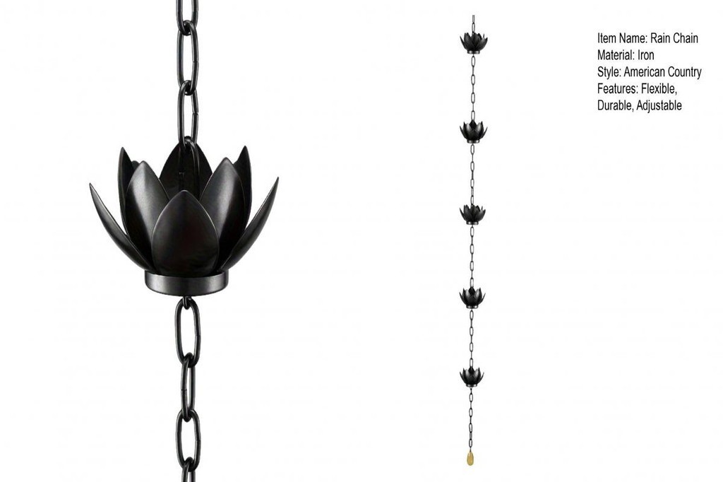 SIM| Easy to Install Rain Chain System Lotus Cup Rain Chain Design ...