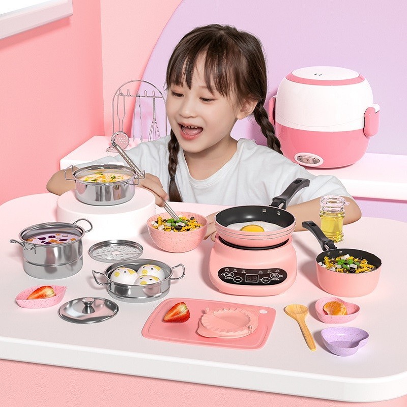 24 piece set Real Cooking set Toys for Girls Kids Kitchen toy set ...