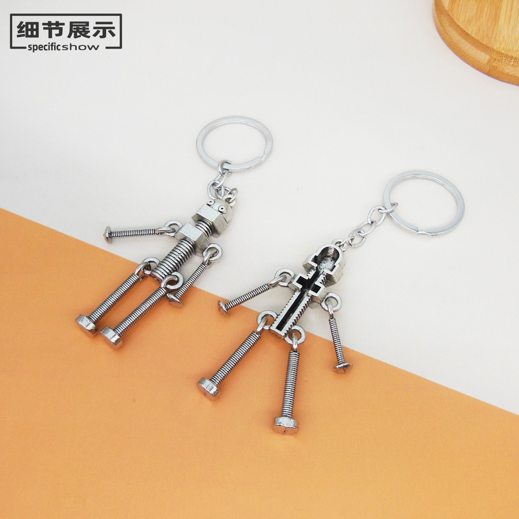 Creative Activity Metal Screw Robot Bag Decoration Robot Keychain ...