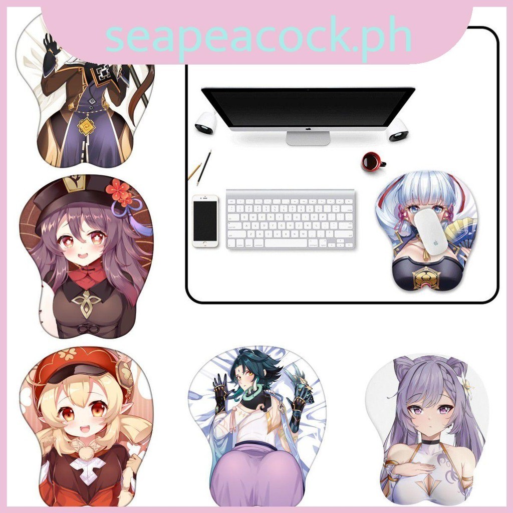Genshin Two Impact Dimensions Sexy Mouse Pad 3d Sexy Boobs Soft Buttocks Playmat | Shopee ...