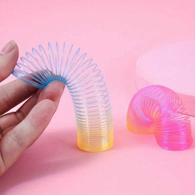 12PCS Rainbow Magic Springs Circle Toys Kids Birthday Party Favors ...