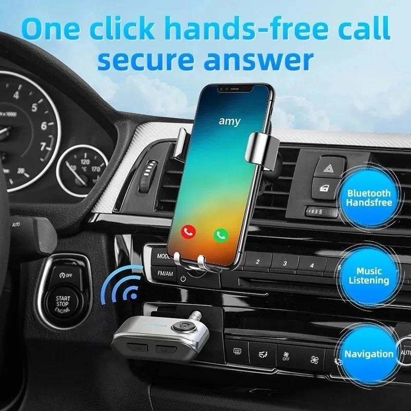 Bluetooth 5.3 Car Receiver Adapter 3.5mm AUX Jacks for Car Speakers ...