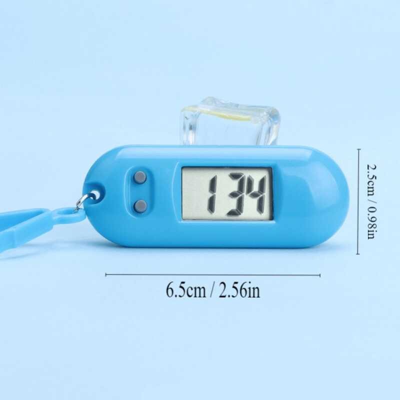CROSSTIME Watch Oval Digital Electronic Clock Keychain Key Display ...