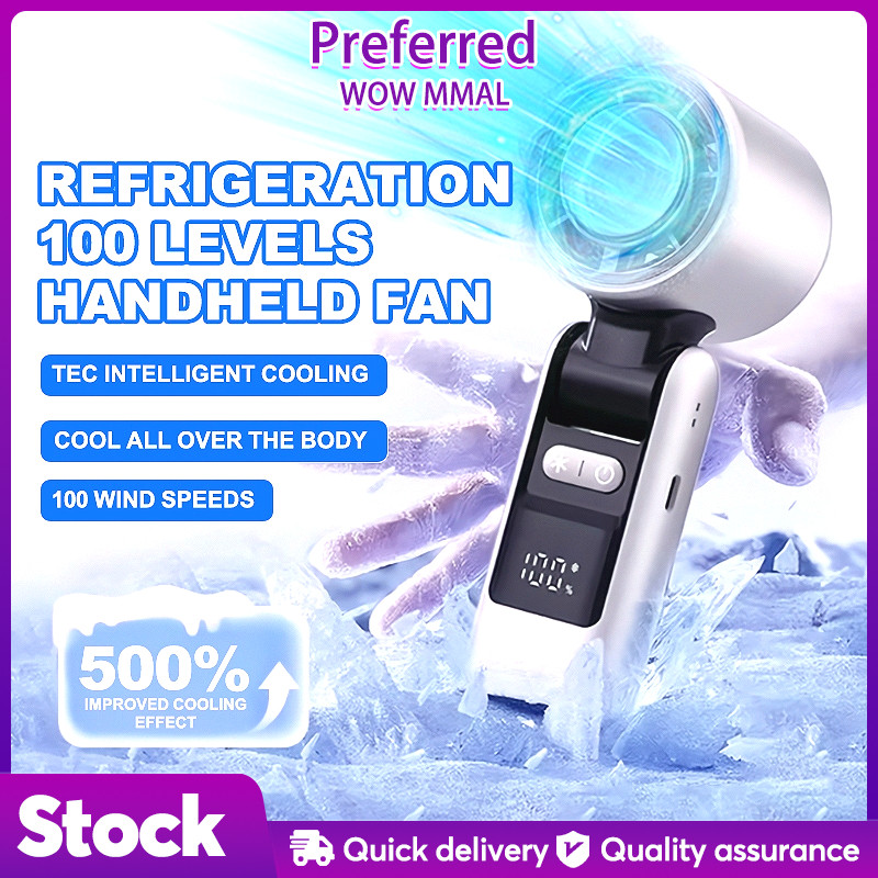 New Refrigeration 100 Levels Handheld Fan Tec Intelligent Cooling LED ...