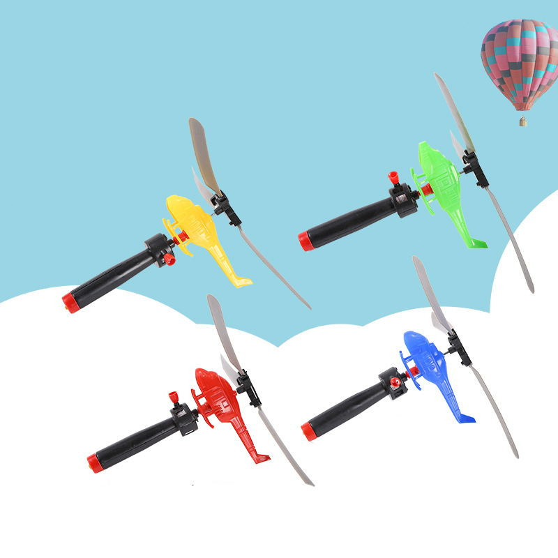 Pull Line Helicopter Toys for Kids Pull Rope Helicopter Flying Toy ...