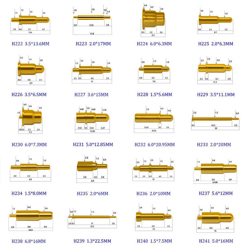 PCB probe spring top pin telescopic pin ppin conductive pin charging ...