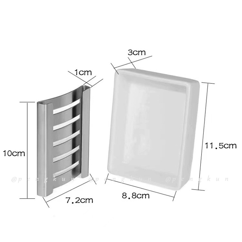 Muji Style Double Layer Soap Box Ceramic Simple Household Drain Soap ...