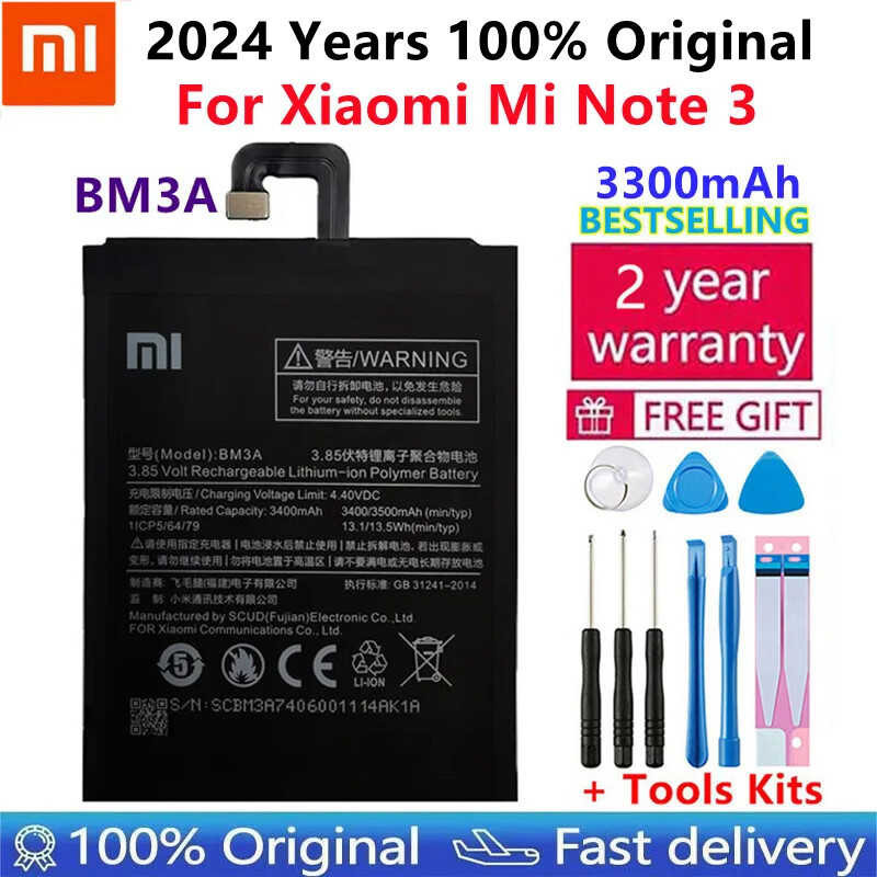 Xiao Mi Original Phone Battery Bm3a For Xiaomi Mi Note 3 Note3 ...