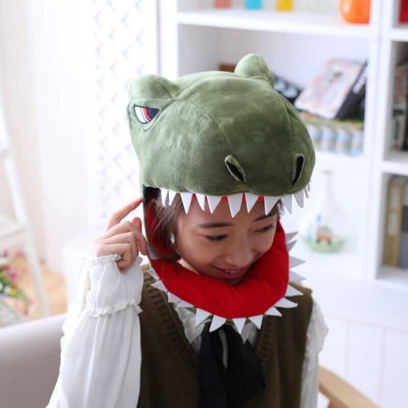 Party [Universal] Cosplay Funny Plush Dinosaur Shark Cap Lifelike ...