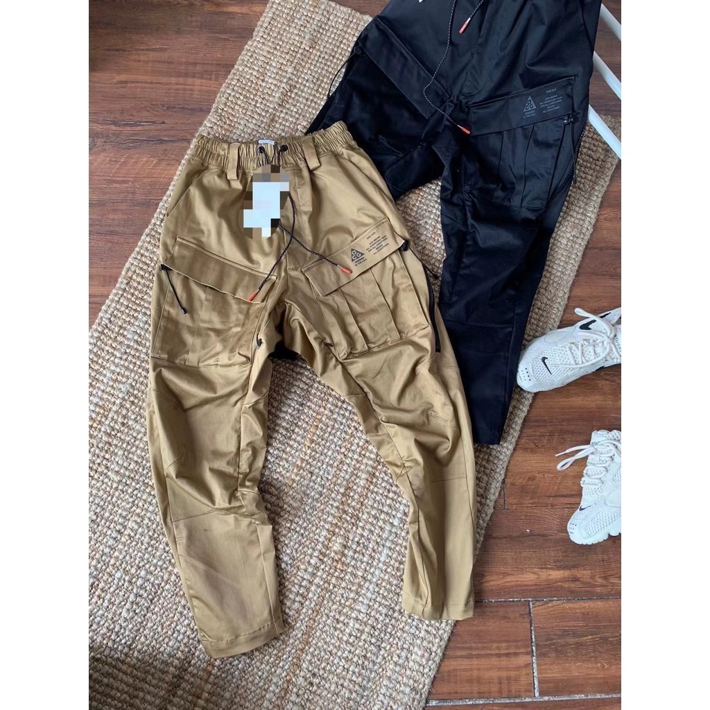 Acg Overalls Functional Wind Micro-Cone Machete Pants Khaki Black ...