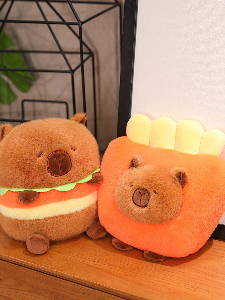 Rytanda in Stock NEW Capybara Plush Toy Burger Capybara Plushie French ...