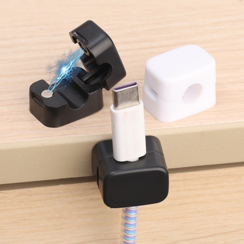 1-6Pcs Funny Mouth Magnetic Cable Clips - Self-adhesive USB Charging ...