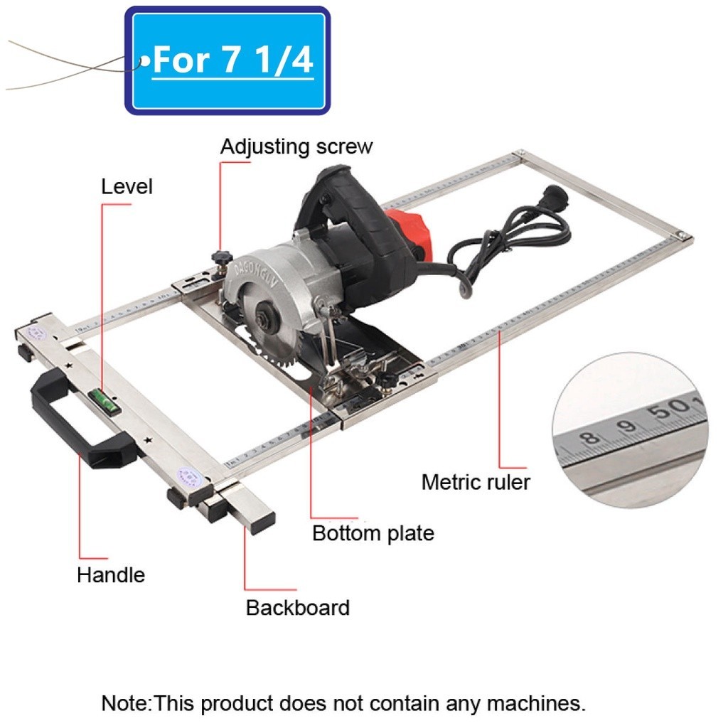 ¤ ๑ Saw Guide Rail For 4/5/7 inches Electricity circular saw Multi-function cutting machine Hand ...