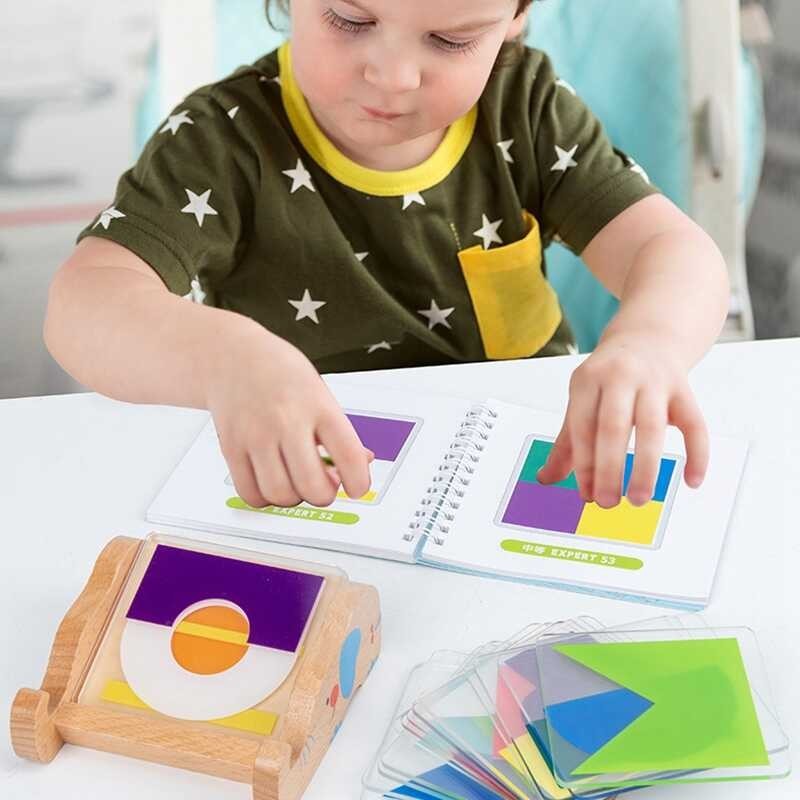 Tangram Puzzle Wooden Layered Shadow Graph Overlay Space Logical ...