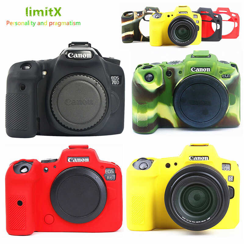 Silicone Skin Soft Case Protective Body Cover DSLR Camera Bag For Canon ...