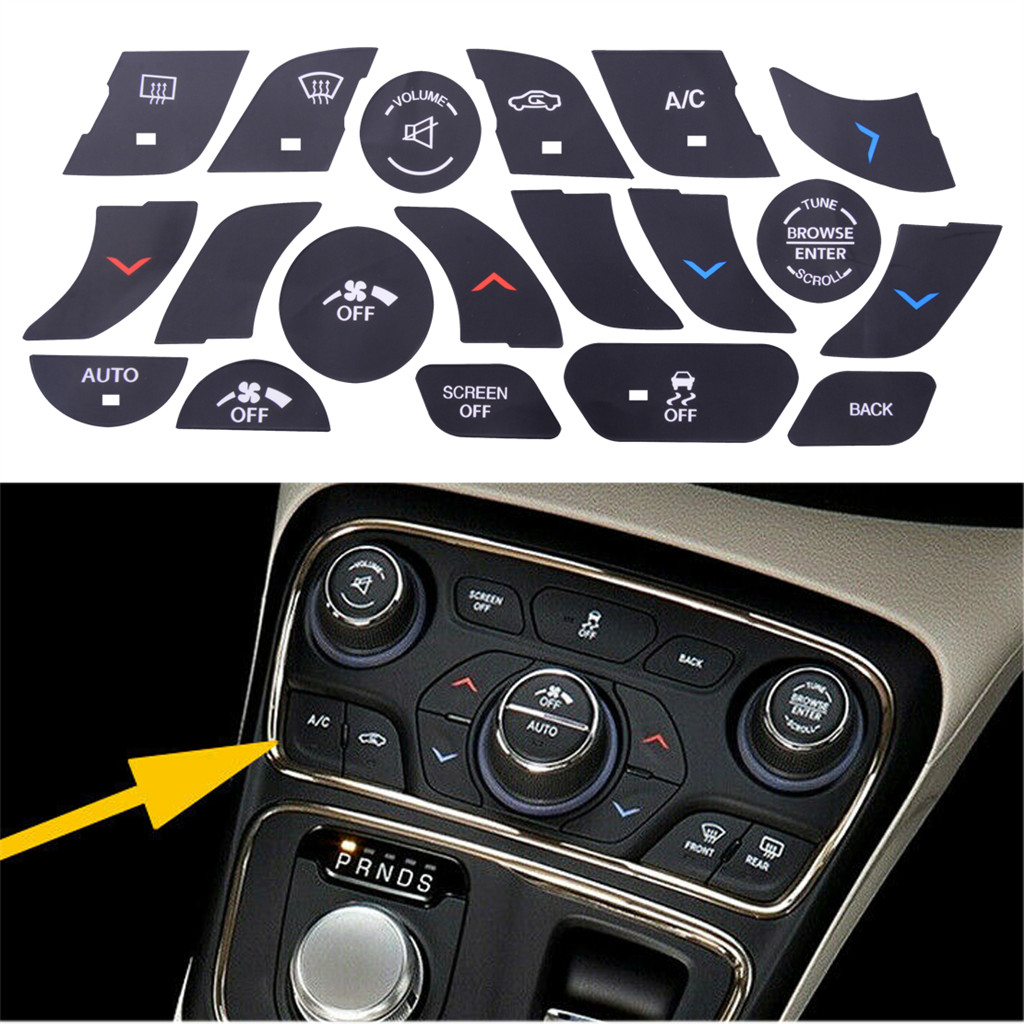 Set AC Climate Control Button Fix Sticker Repair Decal Cover Fit for ...