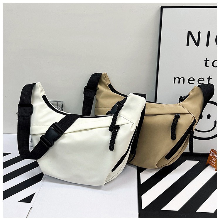 Large Capacity Nylon Dumpling Bag Female Male Sports Bag Shoulder ...