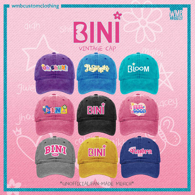 BINI (P-pop) (BINIverse, Pantropiko, I Feel Good, Karera) Vintage Cap ...