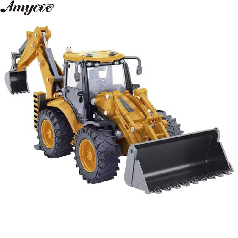 Mini Excavator, 1:50 Excavator Truck Toys, Zinc Alloy Die-Cast Model ...