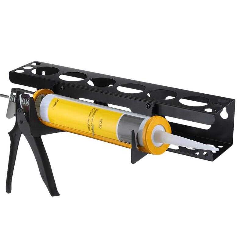 6 Holds Caulk Tube Holder Metal Grease Tube Rack Wall Mounted Sealant ...