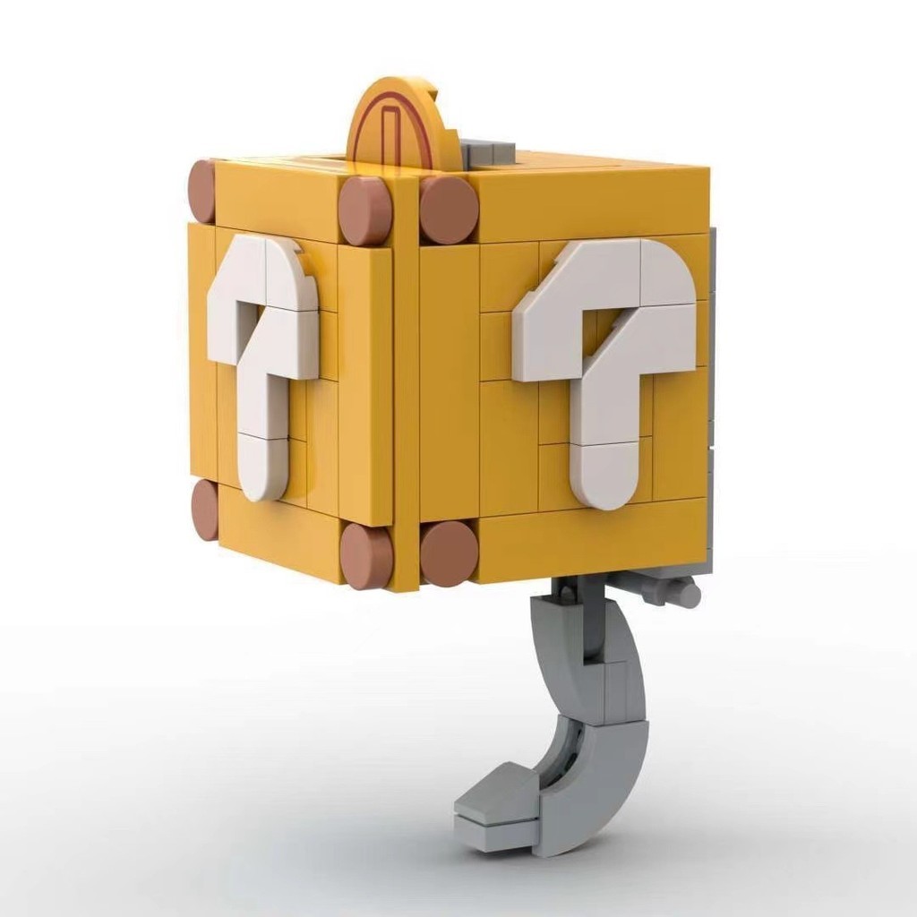 Moc Mario Question Mark Box Key Hook Creative Assembling Toy Super ...
