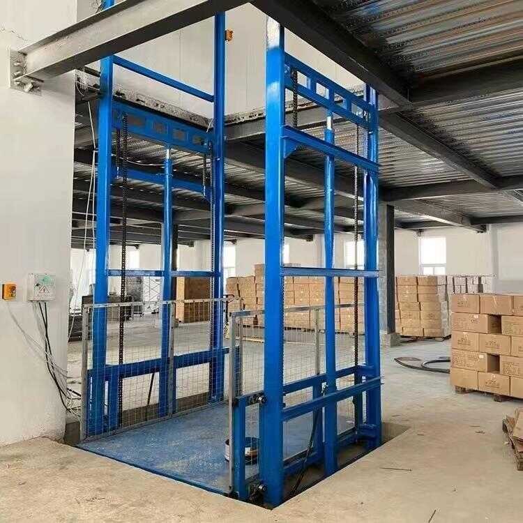 Hydraulic lift, freight elevator, single double guide rail warehouse ...