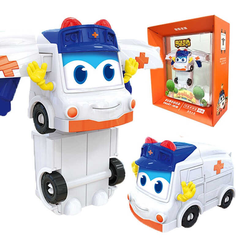 GGBOND Mini Gogo Bus Transformation Police/Fireman Toy Action Figures ...