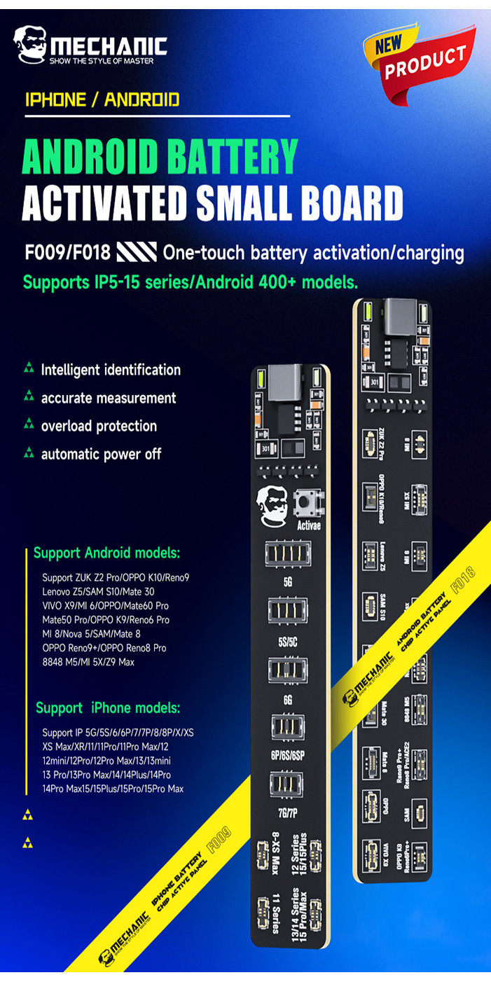MECHANIC F018 F009 Battery Active Panel Fast Charge Detection Board For iP5-15 Pro Max Android ...