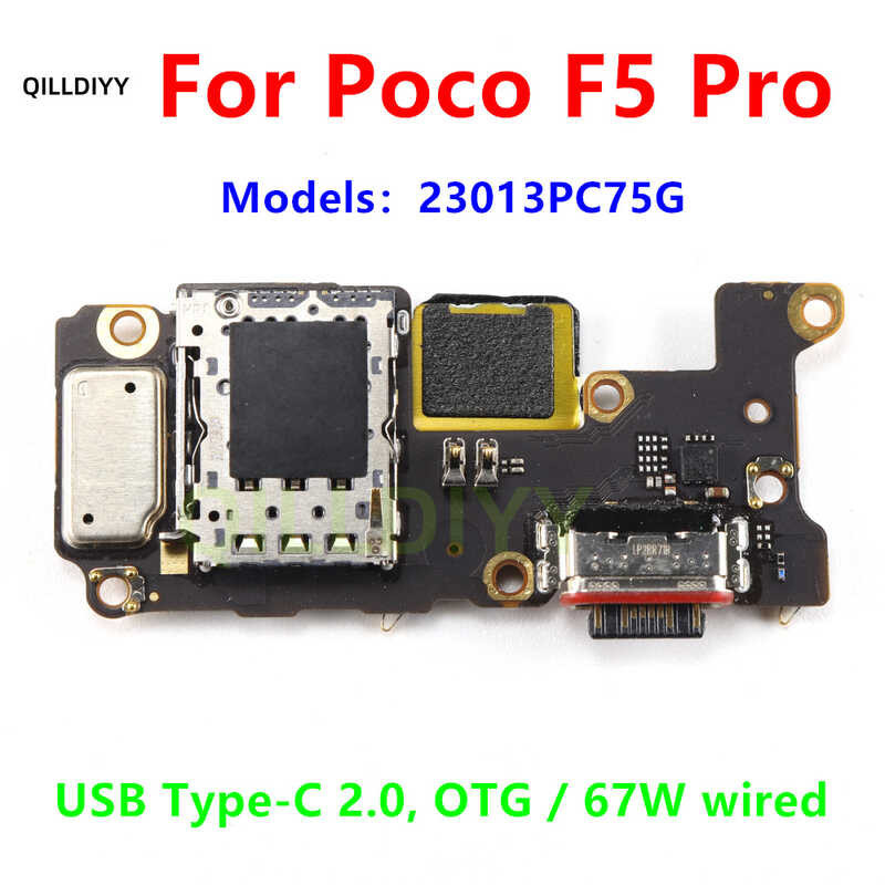 Para Sa Xiaomi Poco F5 Pro USB Type-C 67W Fast Charging Dock Mic Signal ...