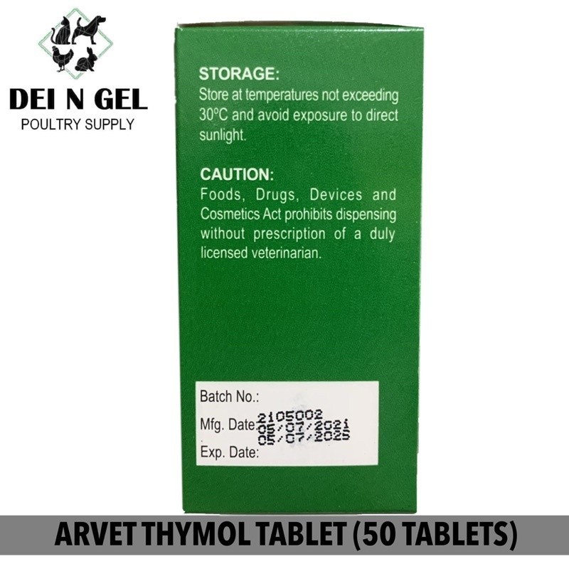 ☫ ๑ Thymol Tablets for Gamefowl (50 Tablets) | Shopee Philippines