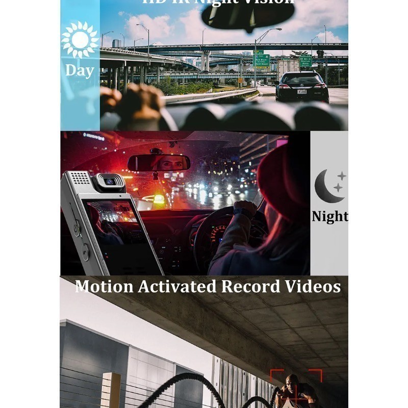 Wifi Mini Camera Full HD 180 Degree Rotating Action Camera Body Digital ...