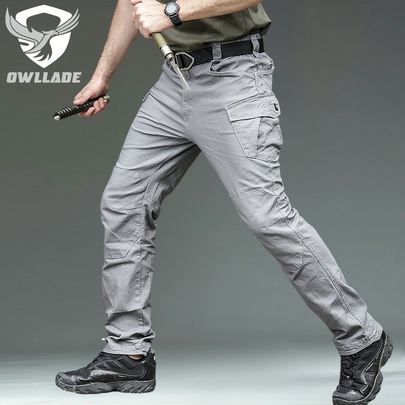 OWLLADE Senior Tactical Cargo Pants For Men Thunder1 In Khaki Cotton | Shopee Philippines