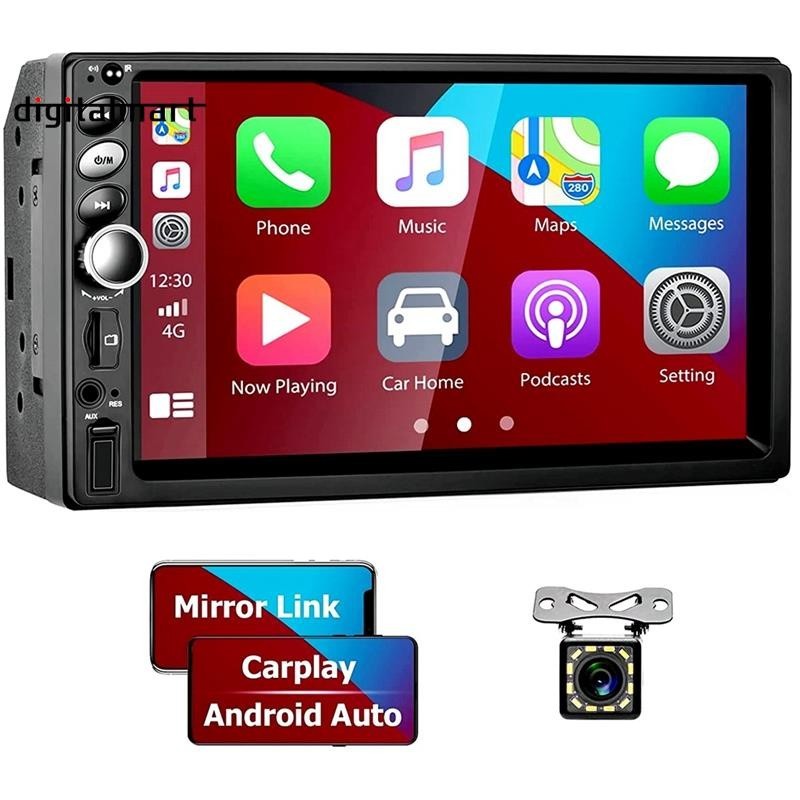 1 Set Double Din Car Stereo Mirror Link Bluetooth AUX Camera | Shopee ...