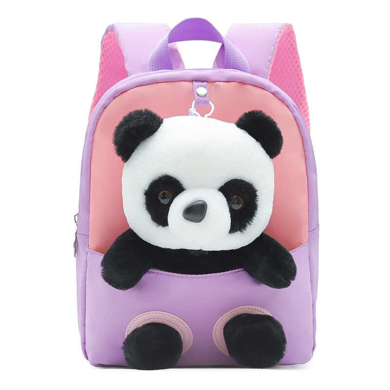 Cartoon 2024 Little Bata Cute Panda Kids Casual School Backpack Para Sa ...
