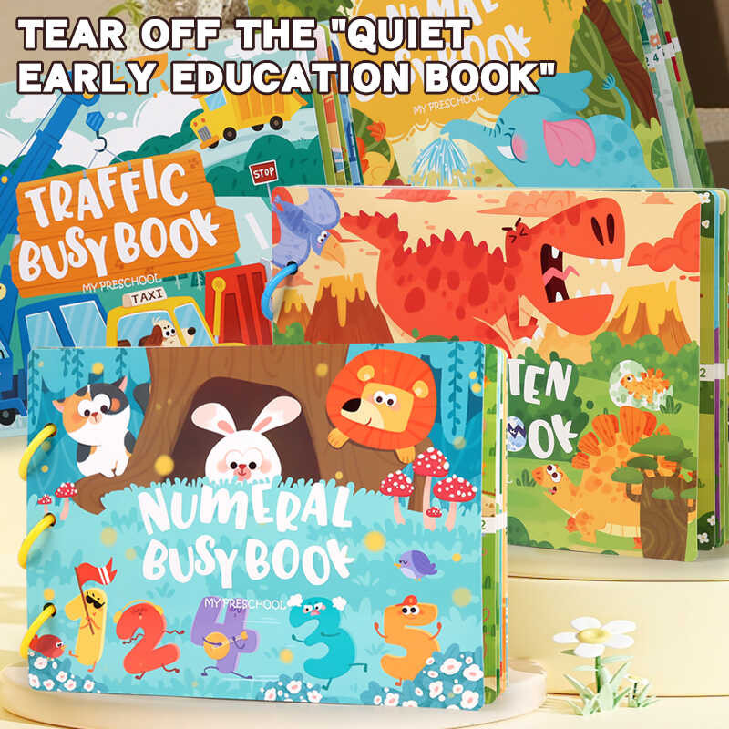 Children's Paper Quiet Book Game Para Sa 3+ Babies - Early Ed Puzzle ...