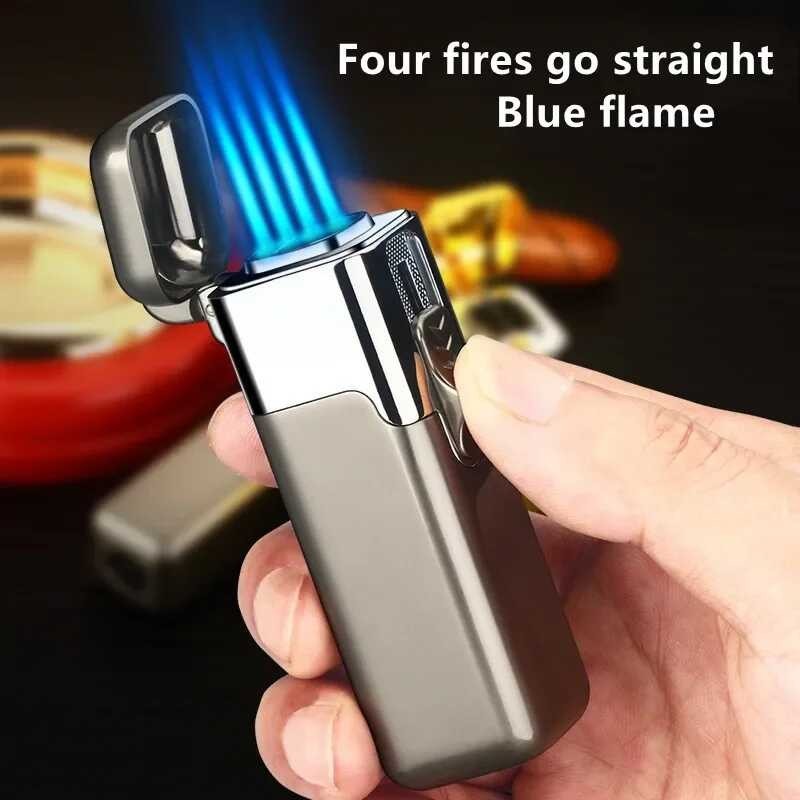 Creative Strong Firepower Butane Gas Turbo 4 Torch Blue Flame High ...