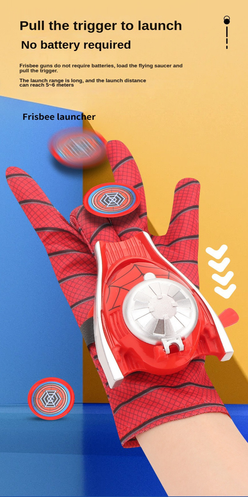 Superhero spiderman flying saucer launcher web shooter wrist launcher ...