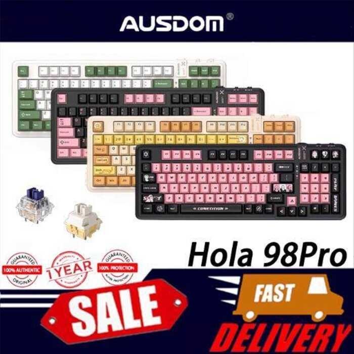 98Pro AUSDOM Hola Wireless Three Mode Full Key Hot Plable DIY Gasket ...