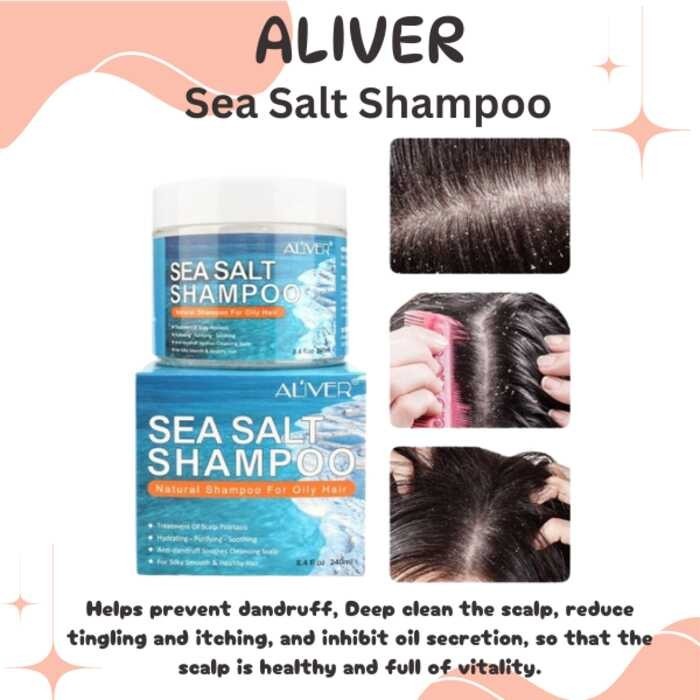 Anti-Dandruff Shampoo, Sea Salt Hair Treatment Shampoo para Itchy Scalp ...