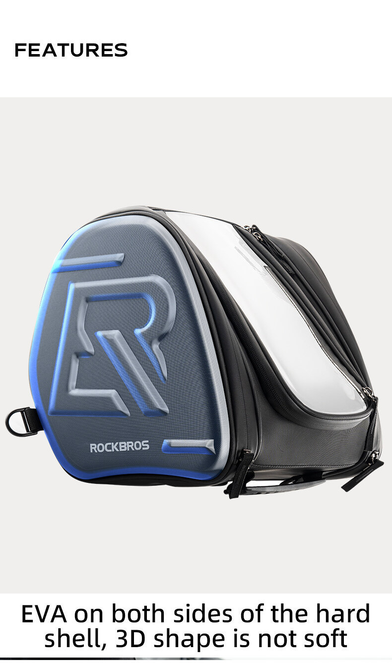 【PH Delivery】ROCKBROS Motor Fuel Tank Bag Hard Sheel Pedal Motorcycle ...