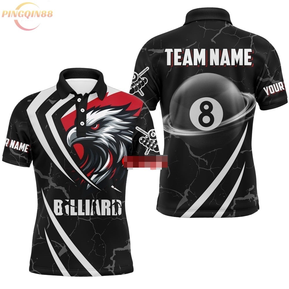 ( Custom Name& Team name ) Personalized 8 Ball Pool Eagle Men Billiard ...