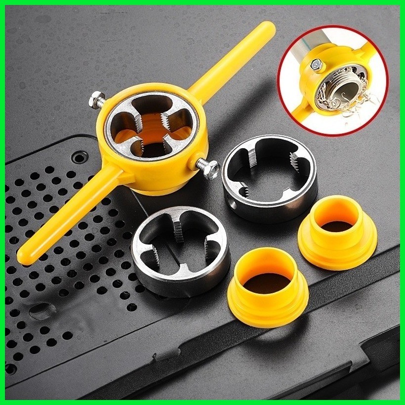 ♂ 6Pcs/Set Pipe M10 Threading Tool PVC Thread Maker Tool 1/2 3/4 1 Inch ...