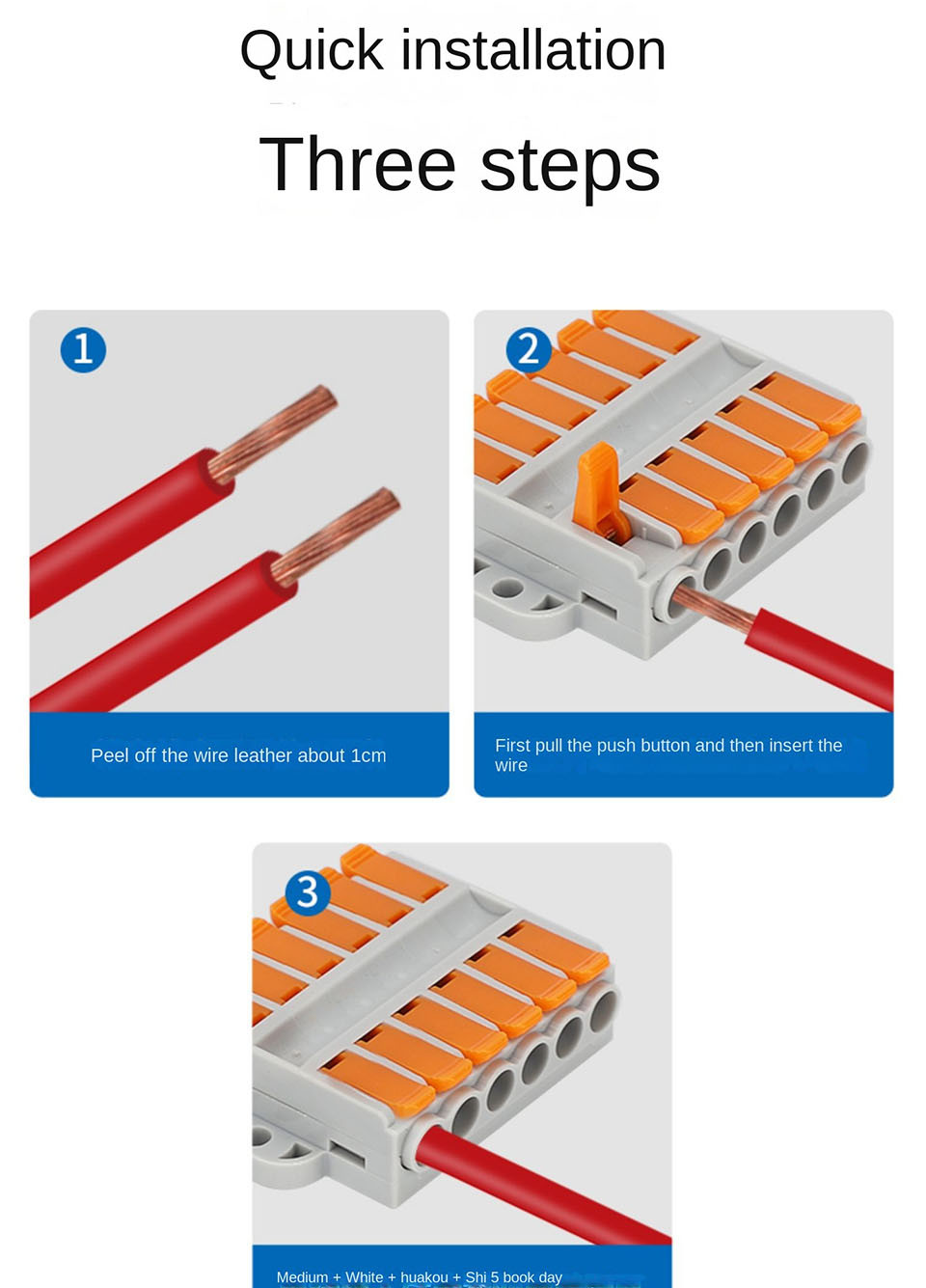 Wire Connector 2/3/4/5/6 pin Universal Docking Fast Wiring Conductors ...
