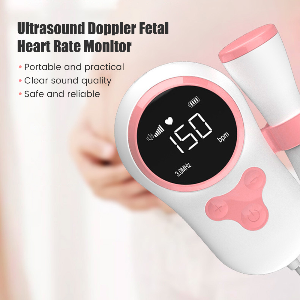 Salorie Baby Fetal Doppler Heart Sound Rate Device Ultrasound Detector ...